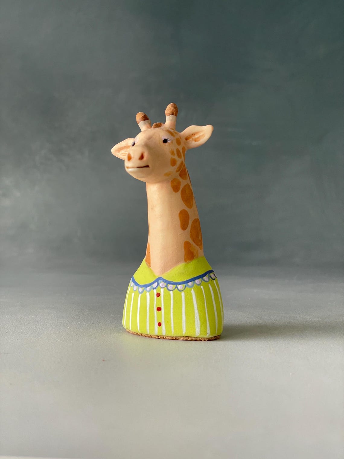 Small Porcelain Sculpture - Animal Bust - Small Art - Giraffe - Etsy