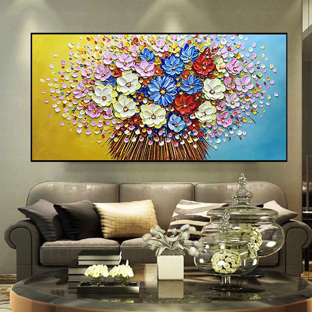 Large Original Custom Oil Painting on Canvas 3D Painting Colored ...