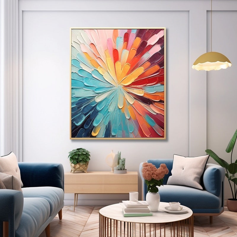 Large Colorful Art - Etsy