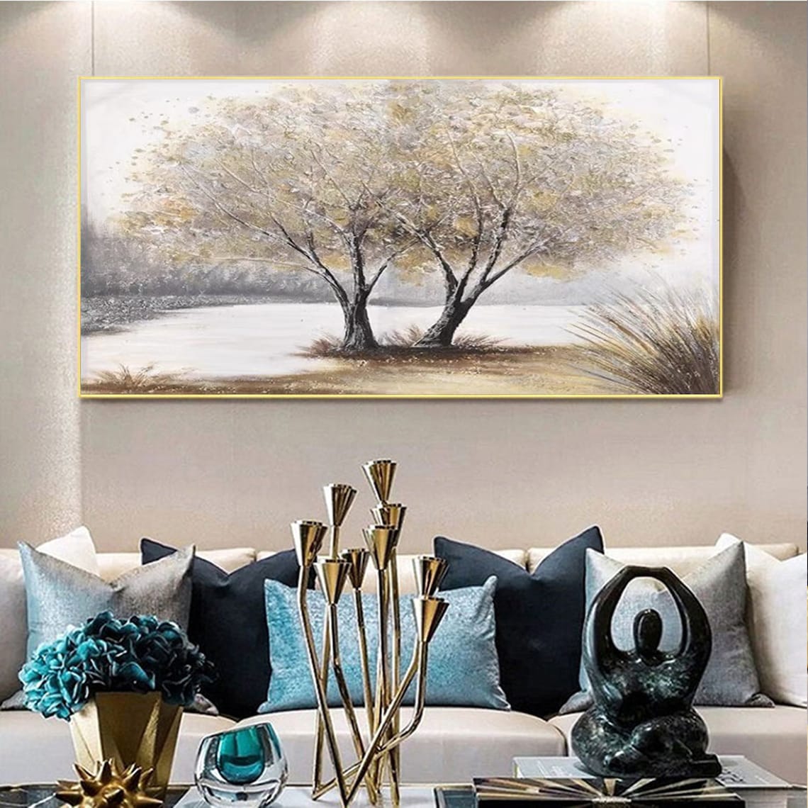 Large Original Oil Painting on Canvas Art Decoration Nature - Etsy