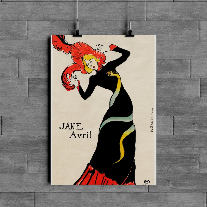 Jane Avril (1899) Print in High Resolution by Henri De Toulouse Lautrec ...