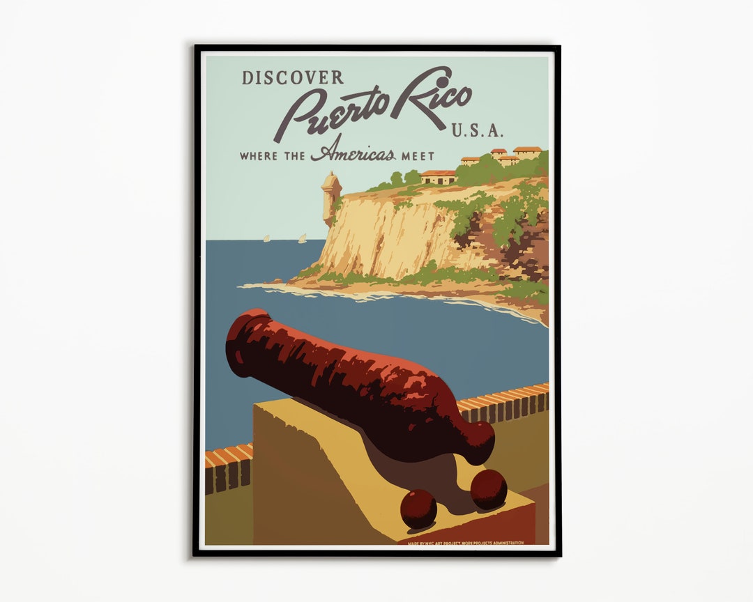 Puerto Rico Travel Poster | Advertisement Poster, Wall Decor, Retro ...