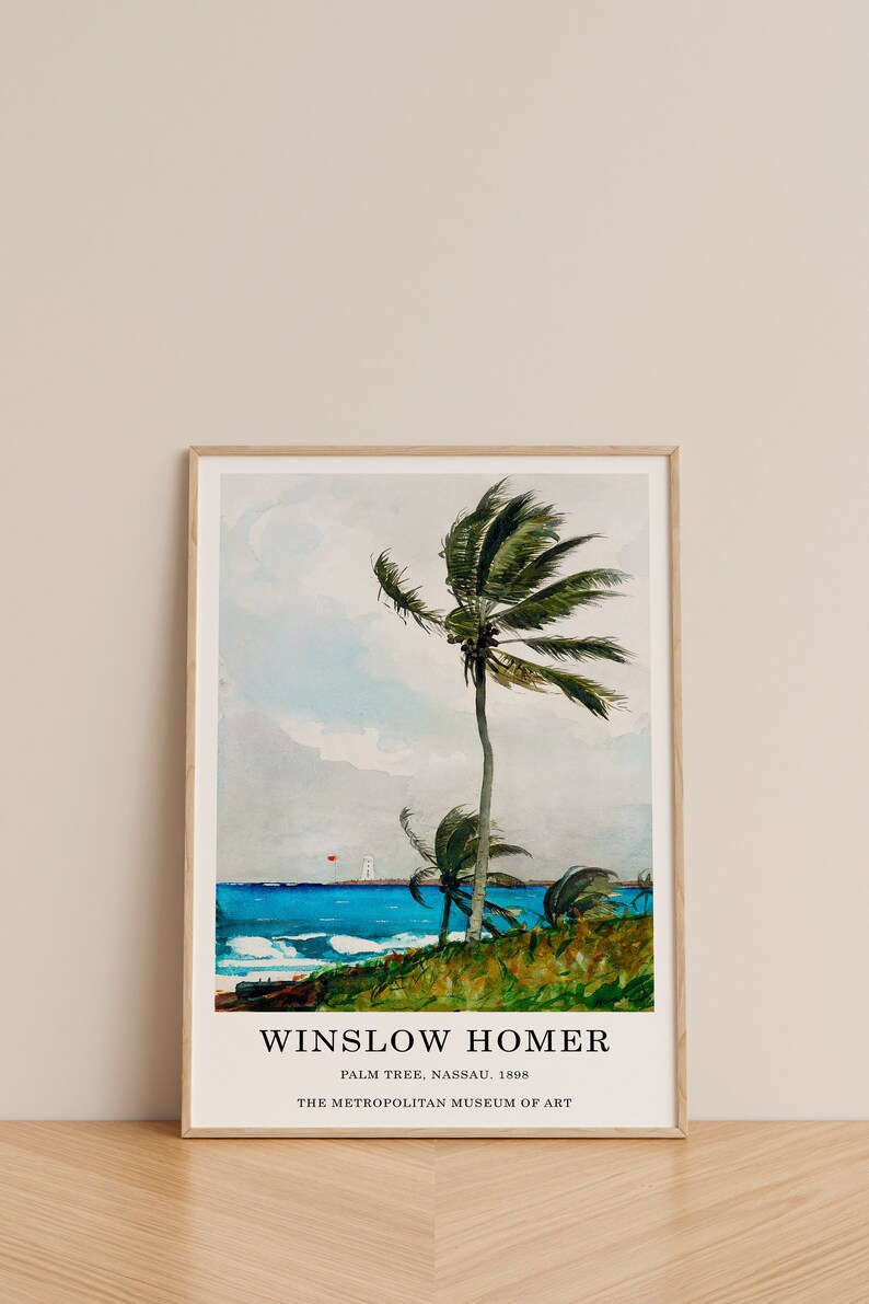 Winslow Homer Poster | Palm Tree, Winslow Homer, Floral Wall Art ...