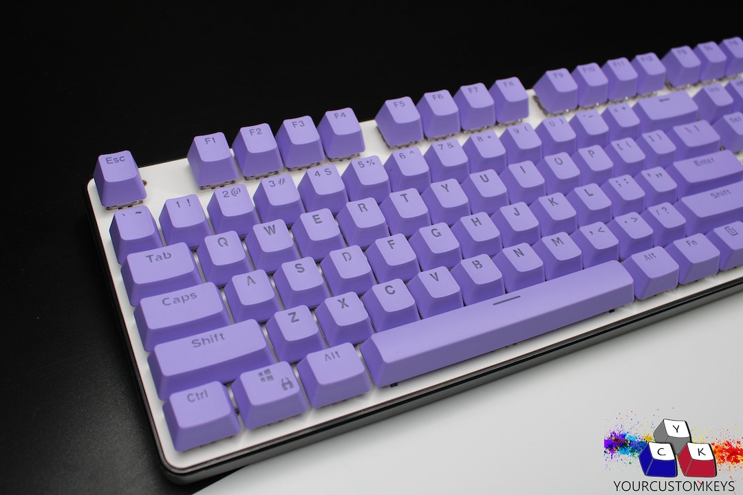 Purple ANSI Keycap Set PBT Double Shot Premium Keycap Complete Sets-oem ...