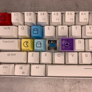 Pac Man Key Cap Set Cherry MX Keycaps Pacman OEM Profile - Etsy