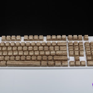 Wooden Keycaps ANSI Keycap Set PBT Double Shot Premium Keycap - Etsy