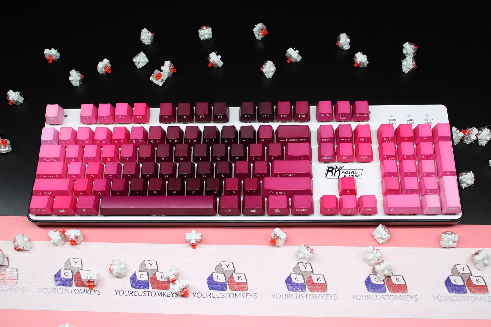 Pink Shaded Keycap Set ANSI Keycap Set PBT Double Shot Premium Keycap ...