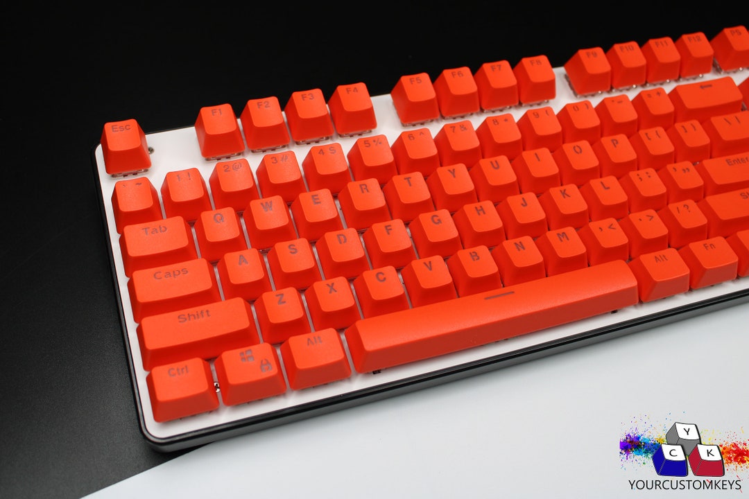 Orange ANSI Keycap Set PBT Double Shot Premium Keycap Complete Sets-oem ...
