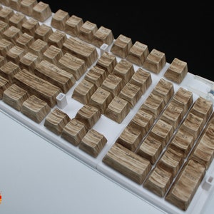 Wooden Keycaps ANSI Keycap Set PBT Double Shot Premium Keycap - Etsy