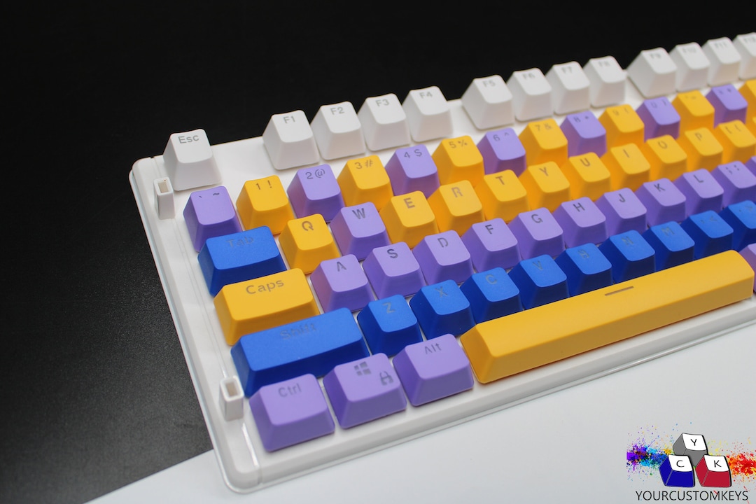 Colured Mix Keycaps ANSI Keycap Set PBT Double Shot Premium Keycap ...