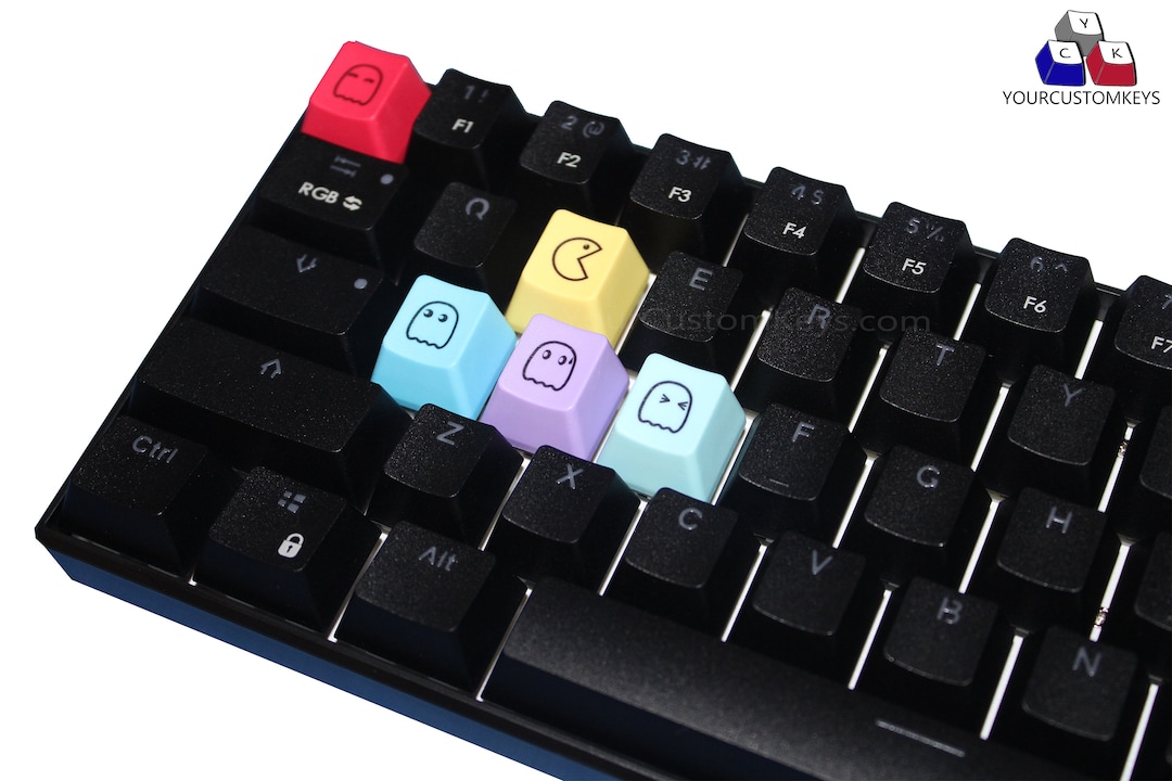 Pac Man Key Cap Set Cherry MX Keycaps Pacman OEM Profile - Etsy