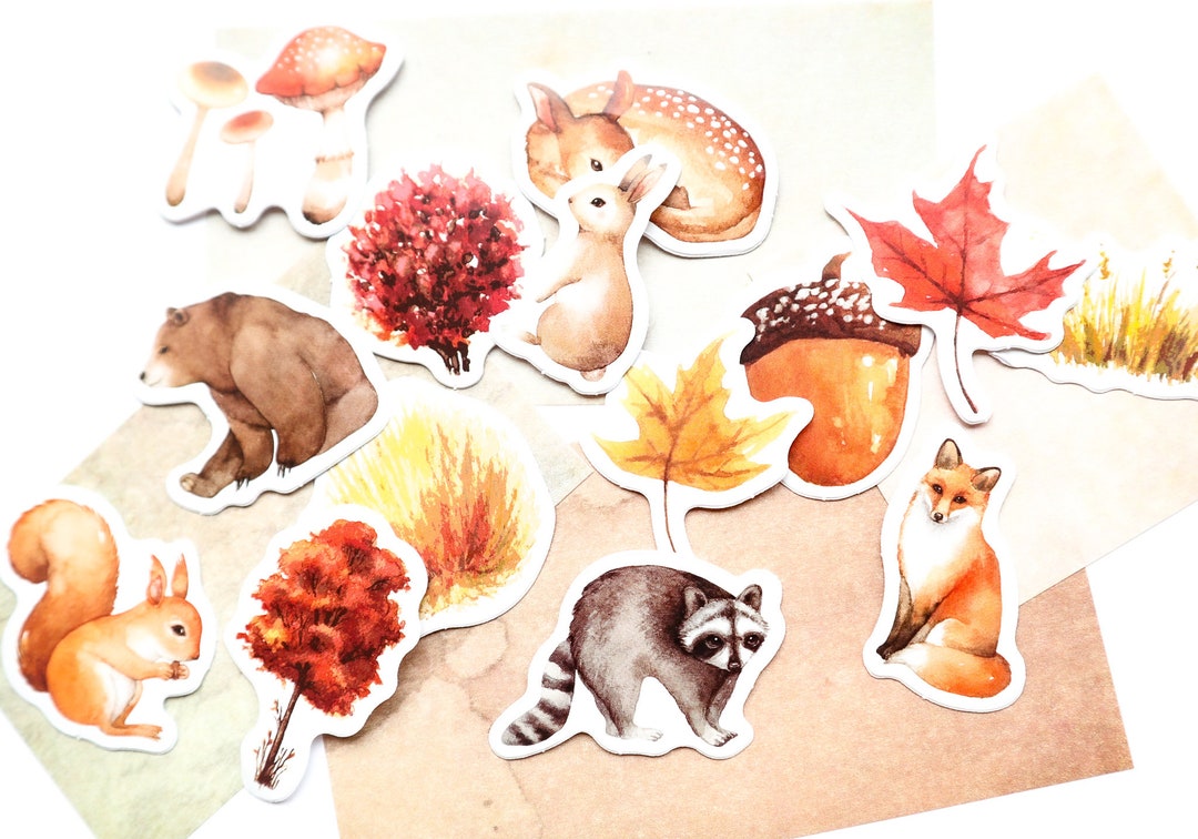 23/46 Pc, Fall Scrapbook Set, Fall Scrapbook Stickers, Paper Fall ...