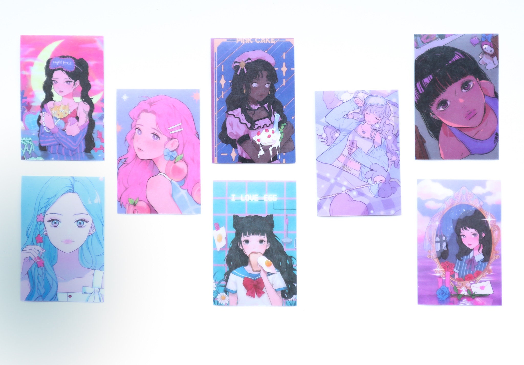 50 Pc Stickers Anime Stickers Book Anime Girl Sticker - Etsy