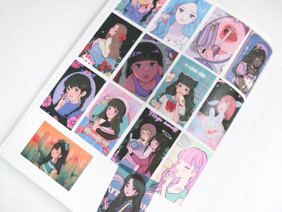 50 Pc Stickers Anime Stickers Book Anime Girl Sticker - Etsy