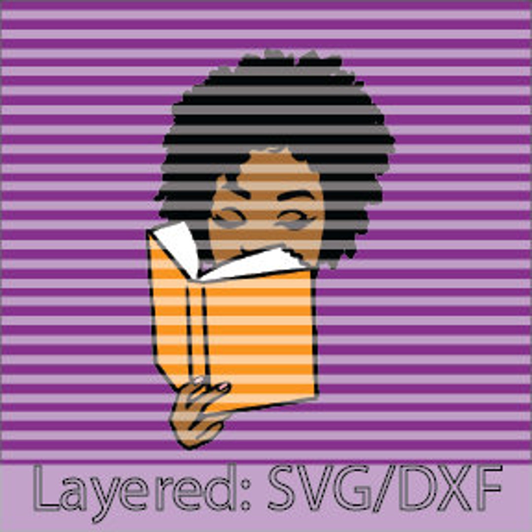 African Woman Svg Afro Woman Reading Svg. Black Beauty Woman - Etsy