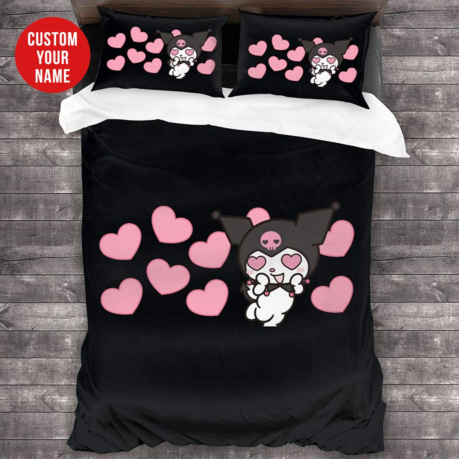 Kuromi Bedding Set Cute Bedding Set Classic Designer Bedding Etsy
