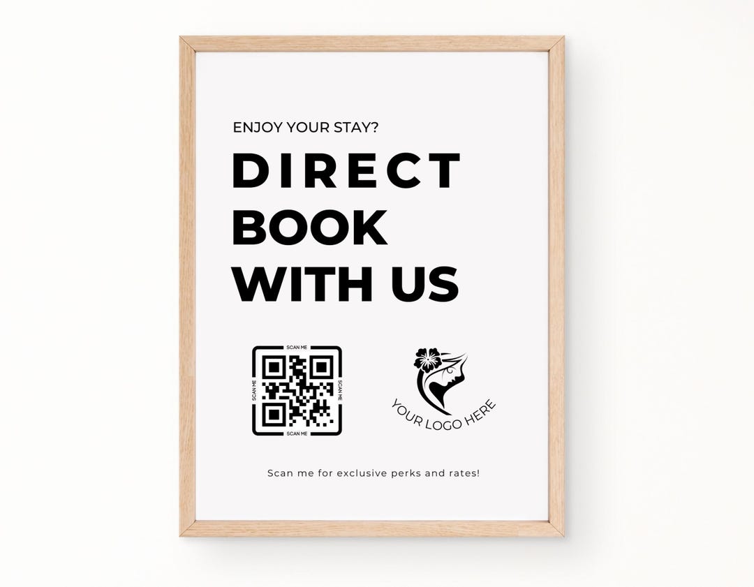 Vacation Rental Book Direct With Us Sign Airbnb Direct Booking Sign ...