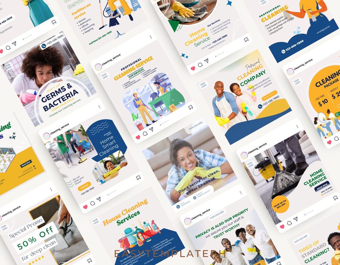 Cleaning Social Media Templates, Cleaning Service Templates, Cleaning ...