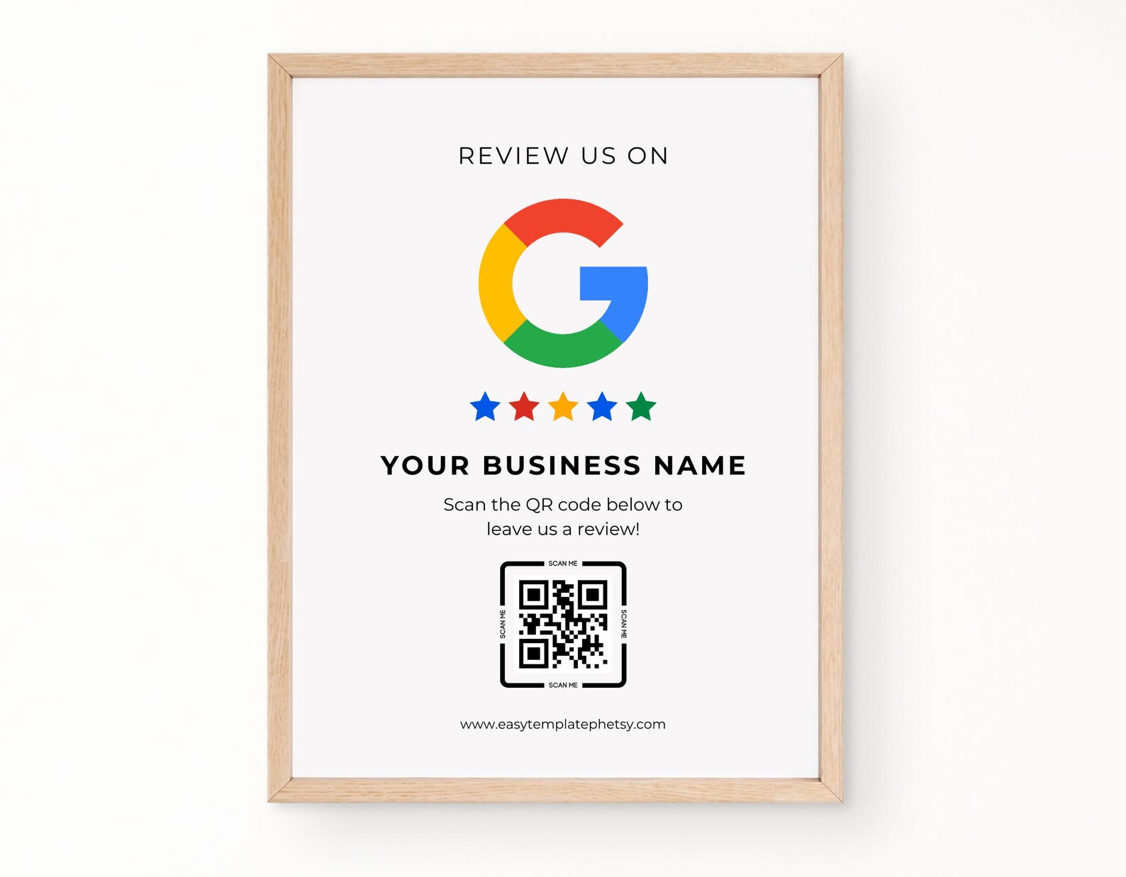 Google Review Sign, Review Card Template, Leave Us a Review, Qr Code ...