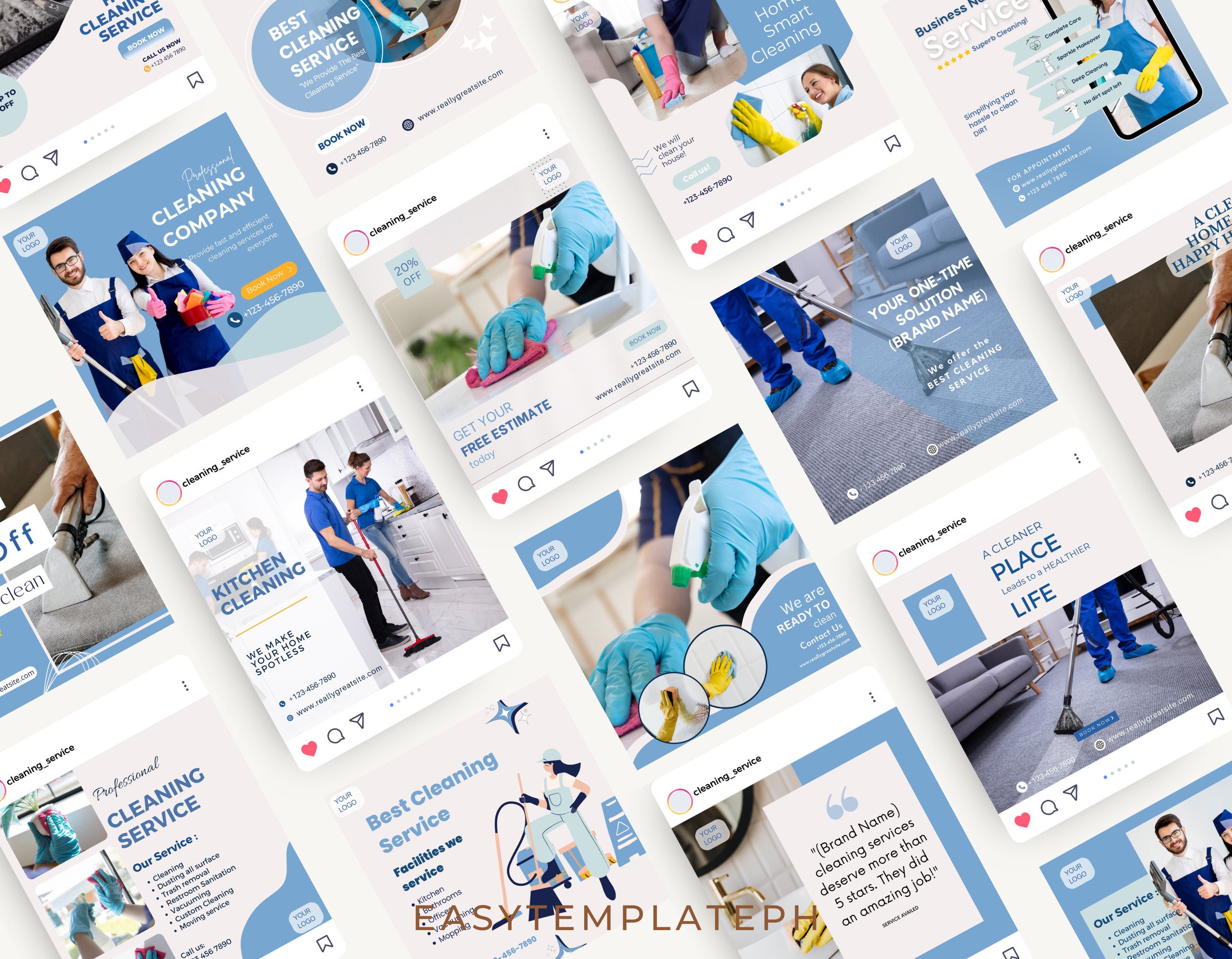 Cleaning Service Social Media Templates, Cleaning Business Templates ...