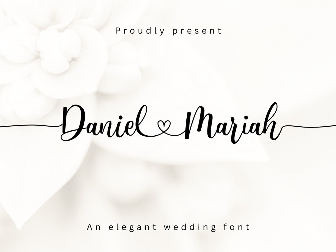 Connecting Heart Font Scripts With Tails, Handwritten Font With ...