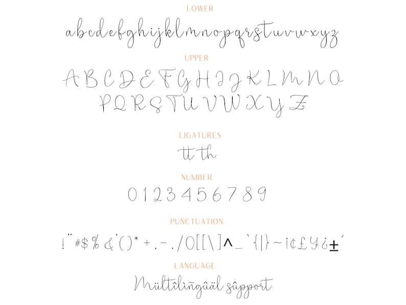 Connecting Heart Font: Handwritten Swashes, Wedding Font (OTF, TTF) - Etsy