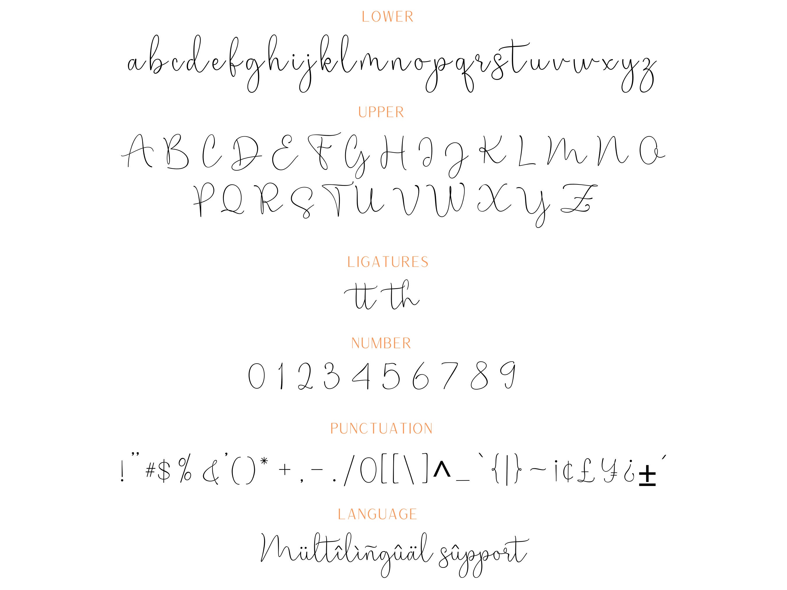 Connecting Heart Font: Handwritten Swashes, Wedding Font (OTF, TTF) - Etsy