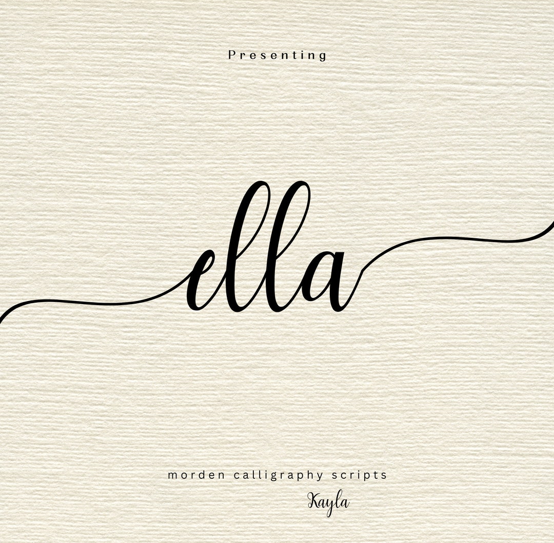 Feminine Calligraphy Long Line Tail Font, Font With Tails, Font for ...