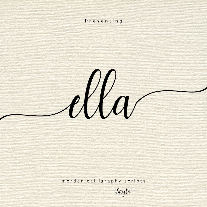 And Script With Long Tail - Etsy