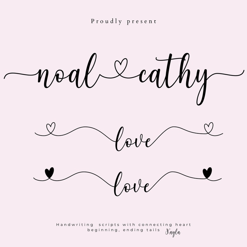 Heart Tail Script - Etsy
