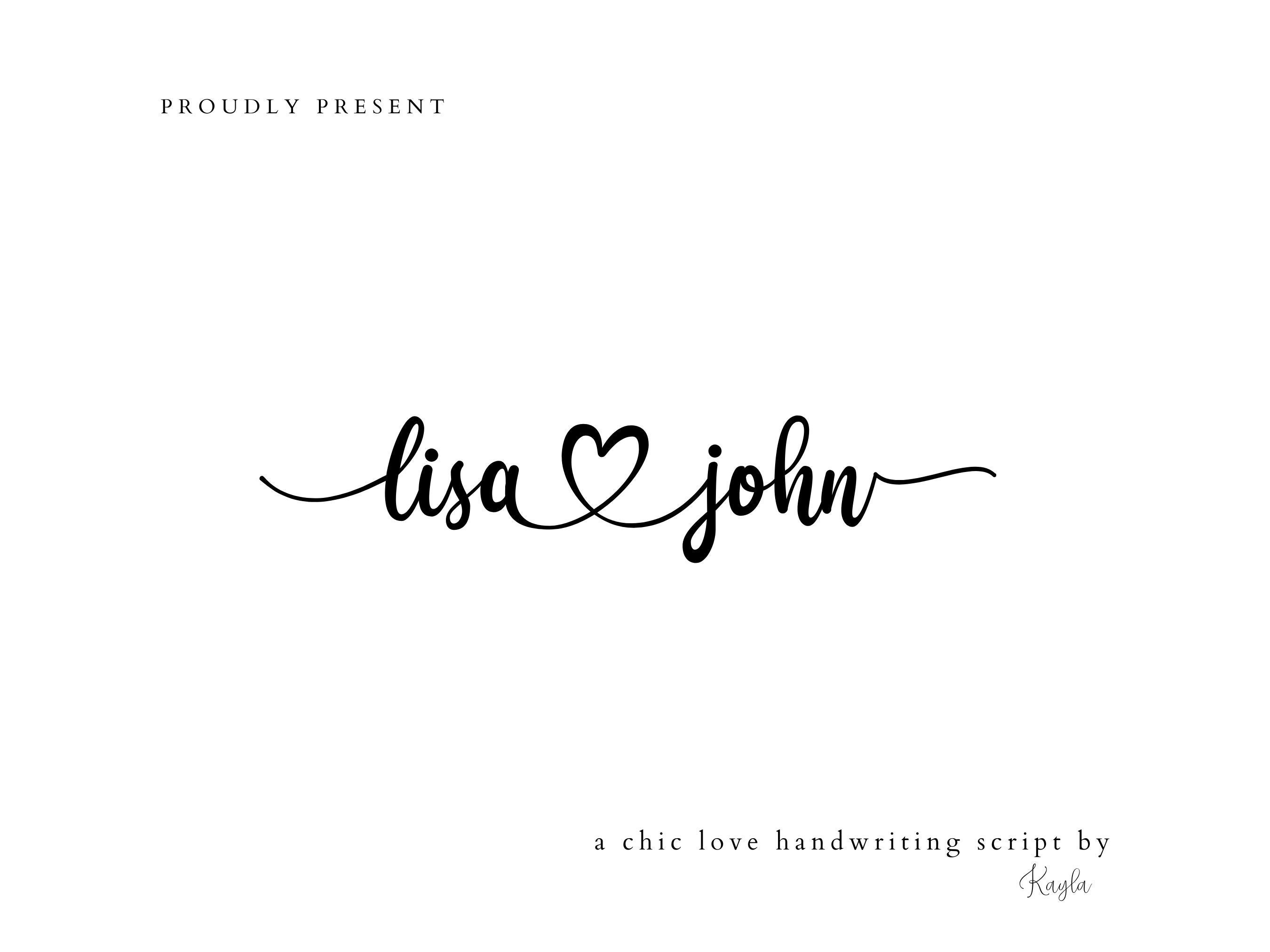 Connecting Heart Script Font: Wedding Invitation Font (OTF, TTF) - Etsy