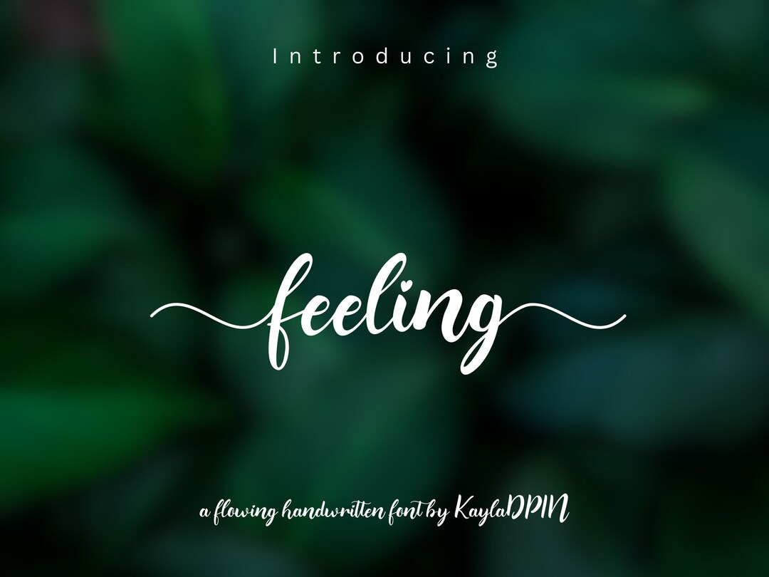 Feeling Font: Romantic Script Font With Swashes (OTF, TTF) - Etsy