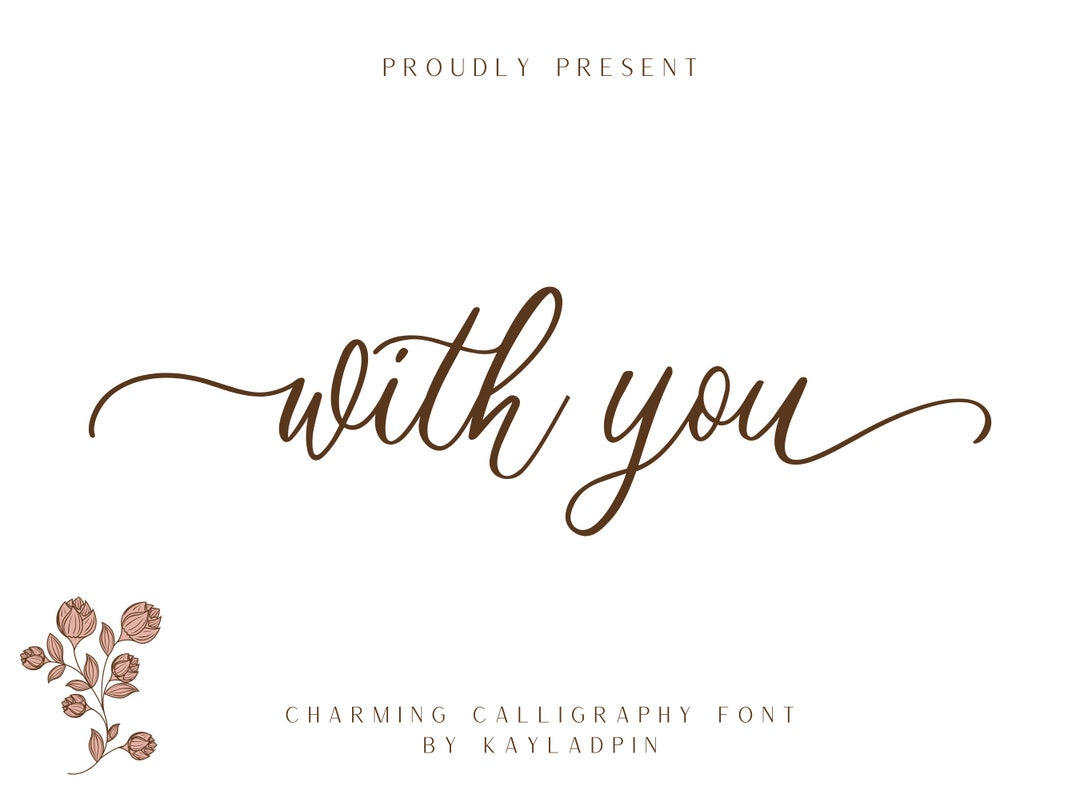 Elegant Swashes Font: Feminine Calligraphy, Cricut Font (commercial Use ...
