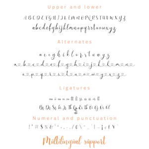 Connecting Heart Font Scripts With Tails, Handwritten Font With ...