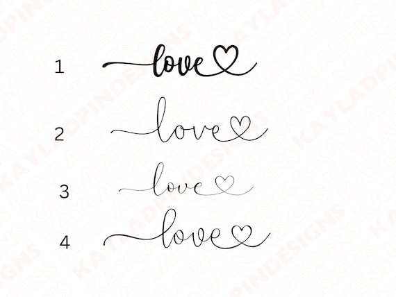 The Word Love In Calligraphy