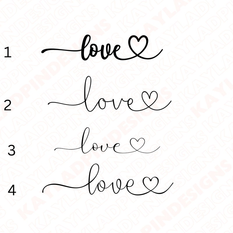 Heart Tail Script - Etsy