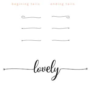 Connecting Heart Font Scripts With Tails, Handwritten Font With ...