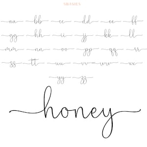 Connecting Heart Font: Handwritten Swashes, Wedding Font (OTF, TTF) - Etsy