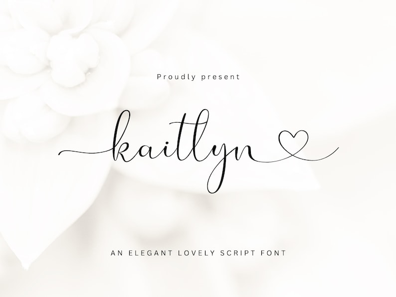 Elegant Connecting Heart Calligraphy Font Scripts With Long Tails ...