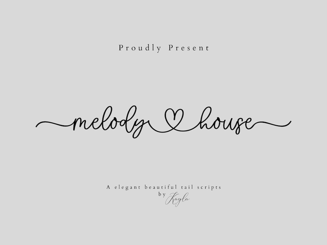 Lovely Handwritten Font With Connecting Heart Font For Cricut Wedding