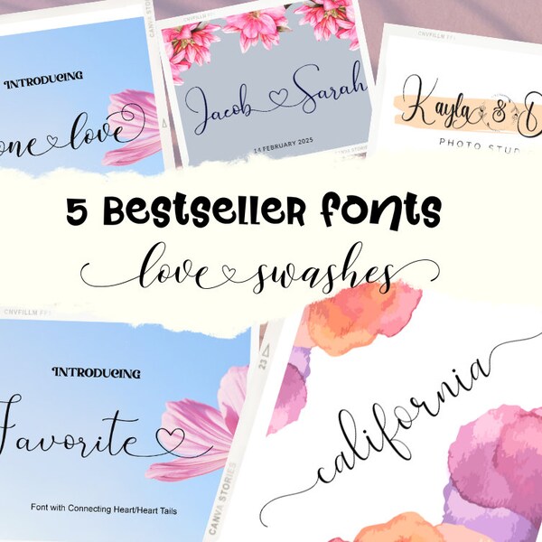 Connecting Heart Font - Etsy