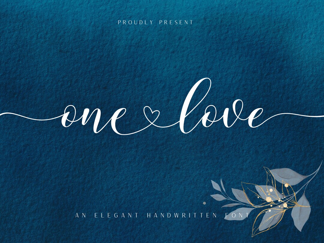 Different Tails And Connecting Heart Font Beautiful Wedding Font Cricut