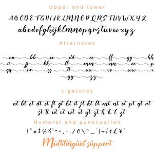 Lovely Font Scripts With Tails, Wall Art Handwritten Font, Wedding ...