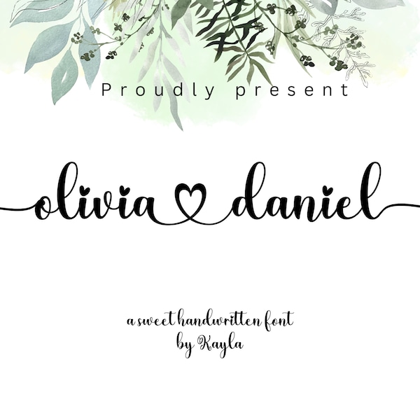 Heart Tail Fonts - Etsy