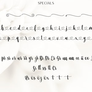 Long Tails & Connecting Heart Font, Welcome Beautiful Calligraphy Font ...