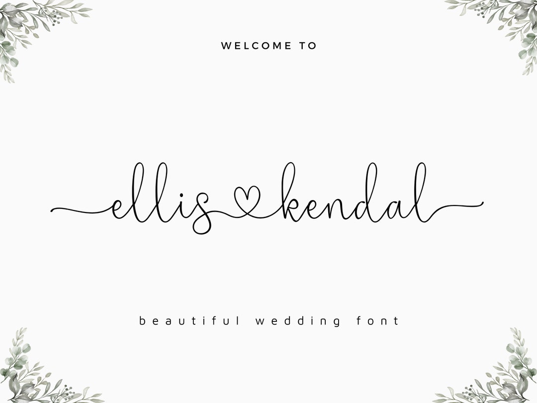 Connecting Heart Handwritten Font Font For Cricut Wedding Fonts Font