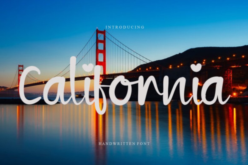 California Font a Dainty Genuine and Cursive Handwritten - Etsy