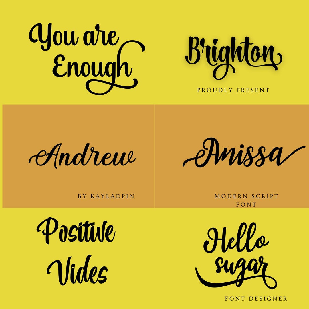 Tail Font Bundle: 6 Handwritten Laser Cut Fonts (OTF, TTF) - Etsy
