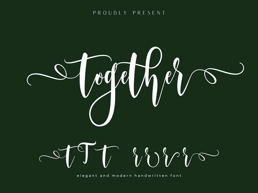 Handwritten Swash Font: Natural Calligraphy With Tails (OTF, TTF) - Etsy