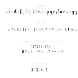 Font With Hearts, Font With Beginning Tails and Ending Tails, Lovely ...